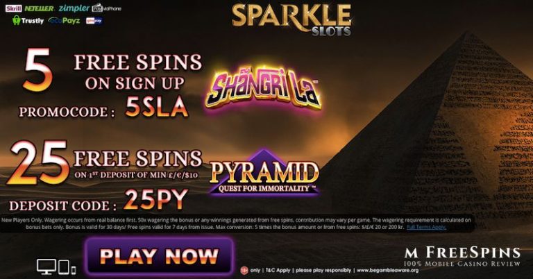 Sparkle Slots Casino Free Spins No Deposit on Shangri La